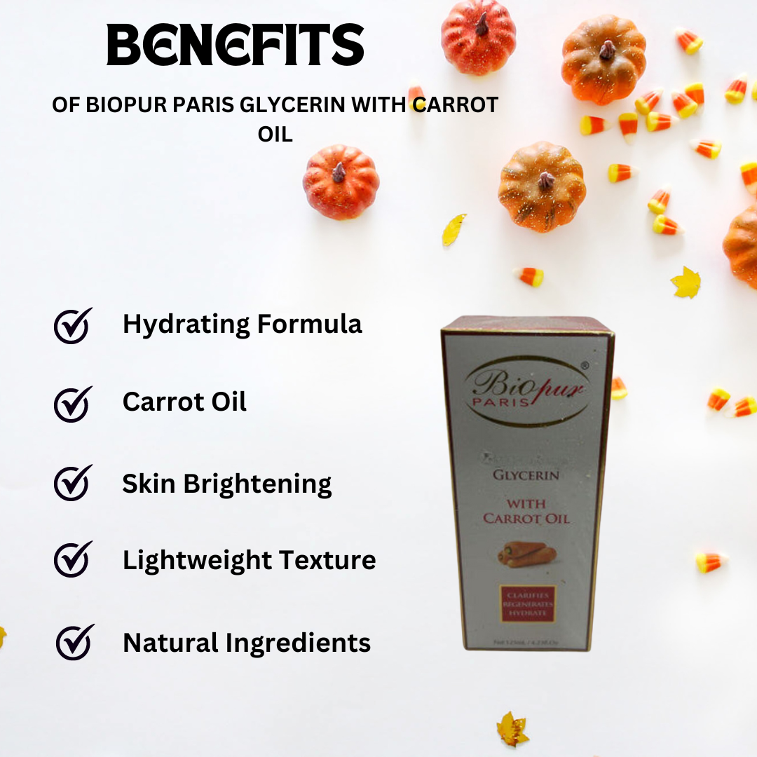 Biopur Paris Glycerin with Carrot Oil 125 ml/ 4.2 fl oz